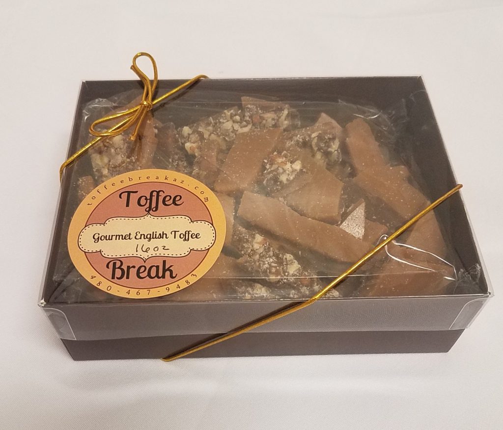1 lb box Gourmet English Toffee – Toffee Break AZ